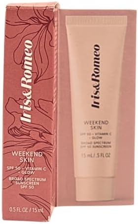 Amazon.com: IRIS&ROMEO Mini Weekend Skin SPF 50 Instant Glow Tinted Mineral Sunscreen with ...