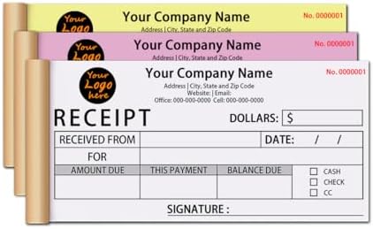 Personalized Invoice Book Custom 2 Part/3 Part Receipt Book Quote ...