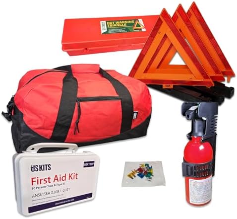 Amazon.com: USKITS DOT Economy OSHA ANSI Compliant Truck Safety Kit for ...
