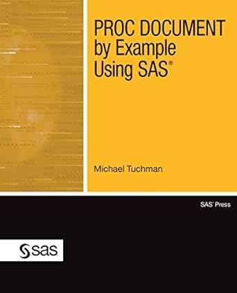 PROC DOCUMENT by Example Using SAS , Tuchman, Michael - Amazon.com