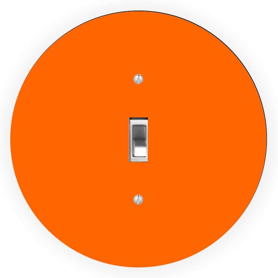 Sam Sandor - Orange Design - Round Light Switch Plate Cover - Single ...