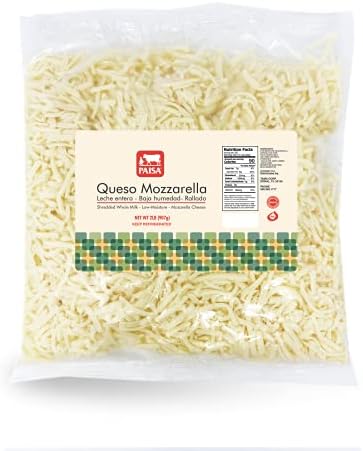 Amazon.com: Paisa Shredded Mozzarella 100% Natural Delicious Cheese ...
