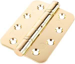 Eclipse 4 Inch (102mm) Radius End Hinge - Electro Brass (Sold in Pairs ...