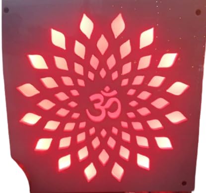 Buy Om Symbol for Home Temple Hinduism Aum Symbol Decor with LED Lights ...