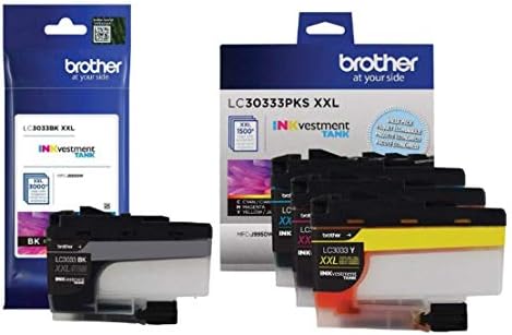 Brother Genuine LC3033BK, LC30333PKS Super High Yield Black/Cyan ...
