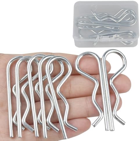 Amazon.com: 10PCS R Shaped Spring Cotter Pins, Heavy Duty Zinc Plated ...
