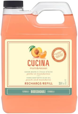 Amazon.com : Fruits & Passion Cucina Peach Mandarin Hand Soap, 1-Litre ...