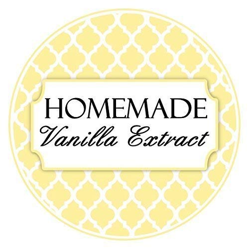 Amazon.com: 36 Vanilla Extract Labels, Yellow Quatrafoil Vanilla ...