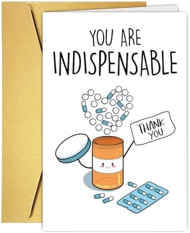 Cute Thank You Card for Doctor Nurse Pharmacy, Funny Nurse Day Doctor ...