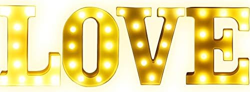 Amazon.com: Creation Core 8.7" Tall Large LED Love Marquee Signs ...