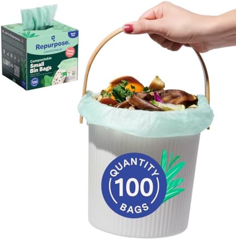 Amazon.com: Repurpose 13 Gallon Compostable Kitchen Trash Bags, 75 Bags ...