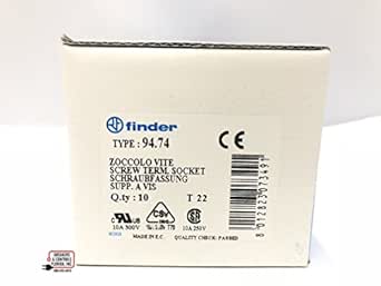 FINDER 94.74 RELAY SOCKET ASSEMBLY, 10A, 250VAC, 4CO-4PDT LOT OF 10 ...
