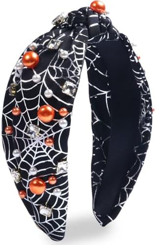Amazon.com: boderier Halloween Headbands for Women Beaded Pumpkin ...