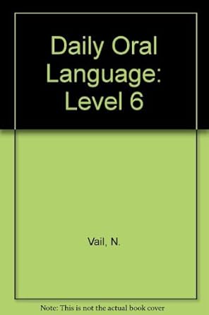 Daily Oral Language: Level 6: 9780812354591: Speech Books @ Amazon.com