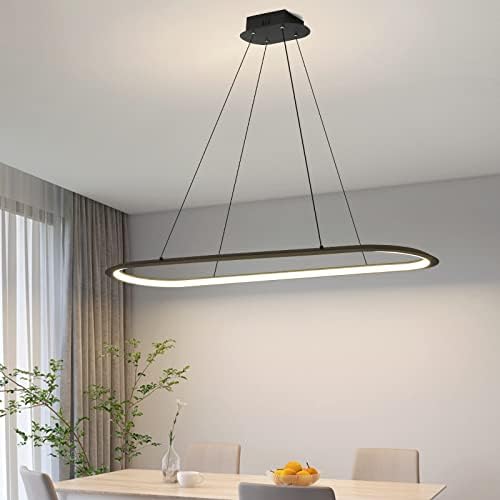 Modern Chandelier Round LED Dimmable Chandelier, Dining Table Round ...