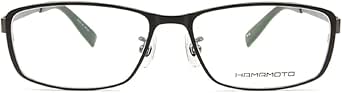 Amazon | [ハマモト HAMAMOTO] HT-309 メガネ 眼鏡 (c.4 ブラック/グレーシャーリング, フレームのみ) | ファッション眼鏡 通販