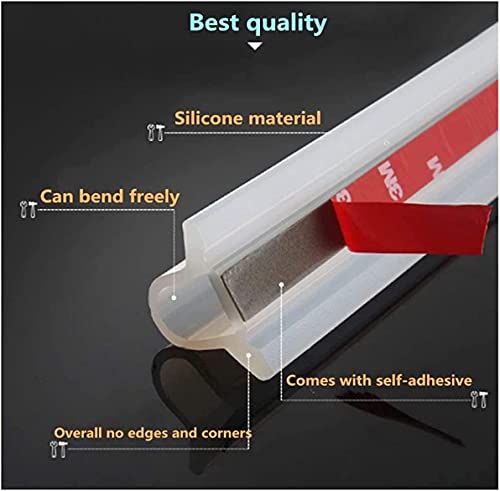 NIUBIKELAS Splash Guard Strip Shower, Foldable Shower Sill Water Dam ...