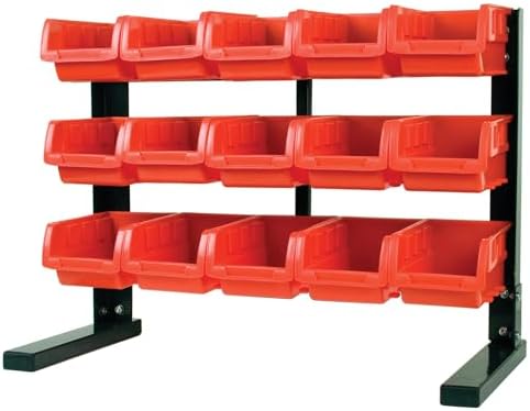 30-Bin Wall-Mounted Storage Rack System - Heavy-Duty Garage Tool ...