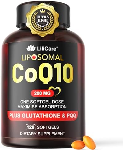 Amazon.com: CoQ10-200mg-Softgels, 120 Servings Liposomal CoQ10 PQQ ...