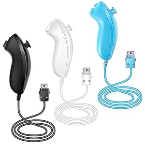 Amazon.com: NC 3 Packs Nunchuck Controller Joystick Gamepad Replacement ...