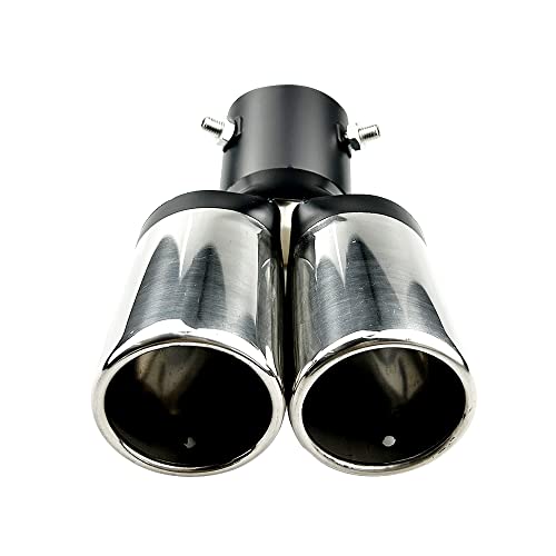 Amazon.com: OtpOutopa Dual Exhaust Tips, Stainless Steel Double Outlet ...