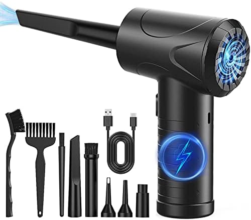 Electric Dust Blower, 3-Speed 91000 rpm Compressed Air Duster, USB ...