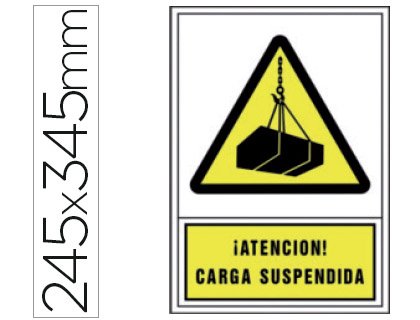 Syssa Pictogram Warning Warning Sign Suspended Load in PVC 245 x 345 mm ...