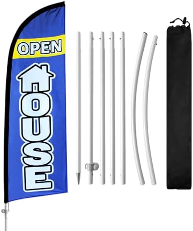 Amazon.com : 7.9FT Open House Flags for Real Estate,Open House Flag ...