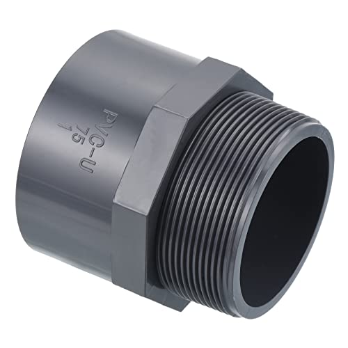 PATIKIL G2-1/2 Male Thread Pipe Fitting, 75mm Socket Straight Tube Hose ...
