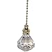 Gold and Crystal Effect Diamond Tear Drop Decorative Light Pull Switch ...