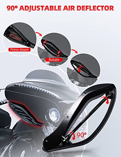 Snapklik.com : Amazicha Black Adjustable Air Deflector Kit Side Wing ...