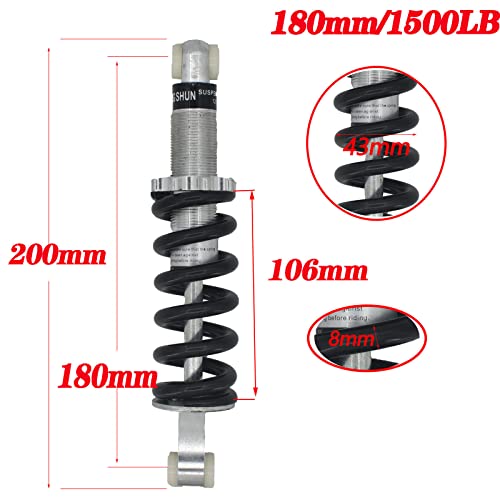 Snapklik.com : Rear Shock Absorber, 180mm/1500lb Rear Shock Suspension ...