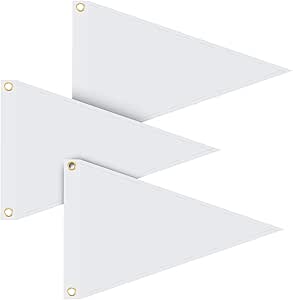 Amazon.com : 3 Pieces Nylon Pennant Flags Triangle Boat 12 x 18 Inch ...