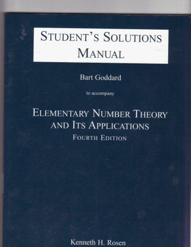 Students Solutions Manual to Accompany Elementary Number Theory and Its ...