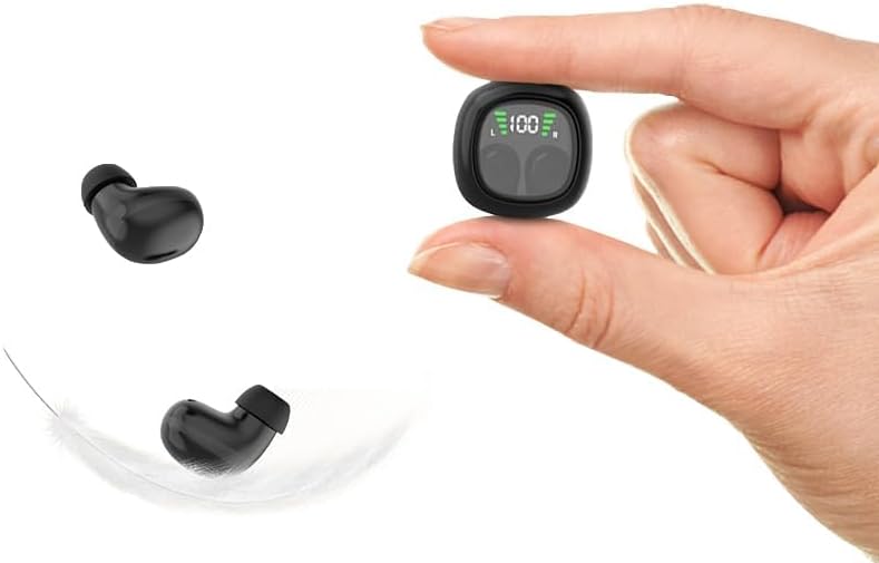 Amazon.com: Loluka Black Invisible Earbuds Bluetooth, Discreet Smallest ...