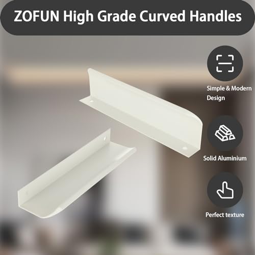 ZOFUN 12 Pcs Concealed Kitchen Cupboard Handles, 150 x 40mm Aluminum ...