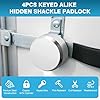IRONWALLS Keyed Alike Puck Lock 4 Packs, 2-7/8”/73mm Steel Heavy Duty ...