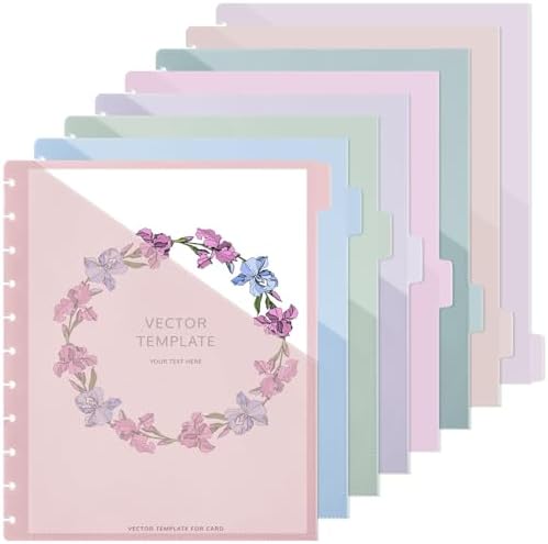 Amazon.com : 8 Pcs Discbound Pocket Dividers 8.5 x 11 Dividers with ...