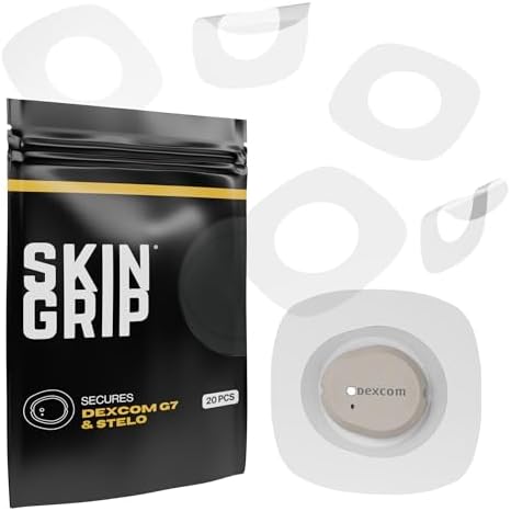 Amazon.com: Skin Grip Adhesive Patches for Dexcom G7 & Stelo CGM with ...