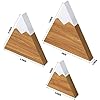Amazon.com: Maitys 3 Pcs 3 Size Mountain Shelf Decor Mountain Wooden ...