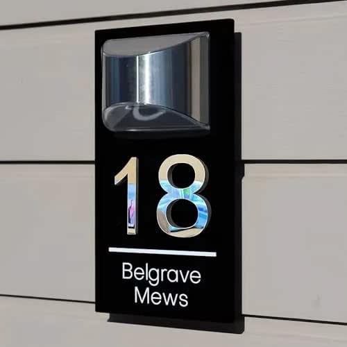 Amazon.com: TIRXUIND Personalized Solar House Number Plaques with Light ...