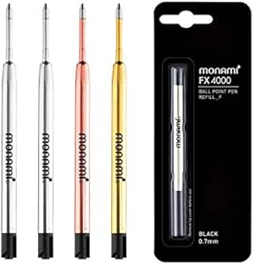 MONAMI 4 Pcs FX-4000 153 Ballpoint Pen Refill 0.7mm(2Pcs)/1.0mm(2Pcs): Pen Refills: Amazon.com.au