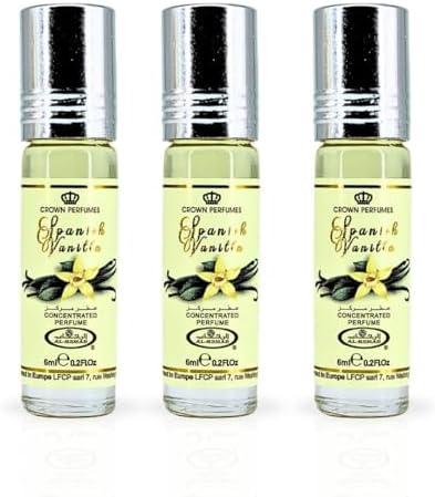 Amazon.com: Al-Rehab Spanish Vanilla Perfume Oil 6ML (0.2 Oz) (PACK OF ...