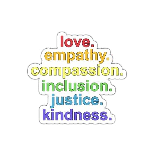 Amazon.com: Love Empathy Compassion Inclusion Sticker, Justice Sticker ...