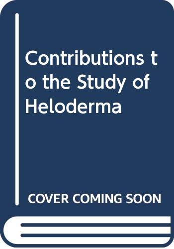 Amazon.in: Buy Contributions to the Study of Heloderma Book Online at ...