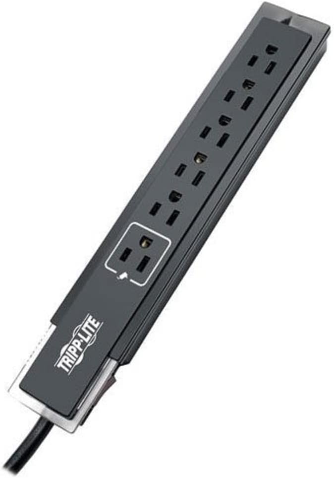 Amazon.com: Tripp Lite 6 Outlet Surge Protector Power Strip, Black, 6ft ...