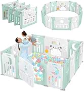 Amazon.com : Baby Playpen, Dripex Foldable Playpen for Babies and ...
