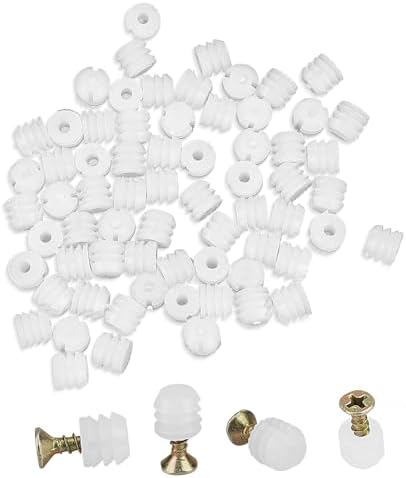 100 PCS Hinge Expansion Dowels with Screws, Hinge Dowel Inserts for ...
