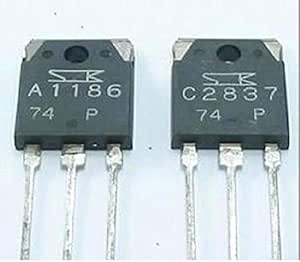 Amazon.co.jp: A1186 C2837 2SA1186 = 2PCS 2SC2837 = 2PCS 3.6 TO-3P ...