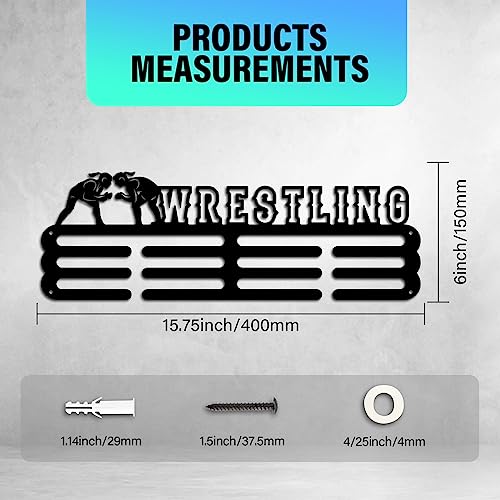 PH PandaHall Wrestling Medal Holder Athletics Medal Hanger Display Rack ...